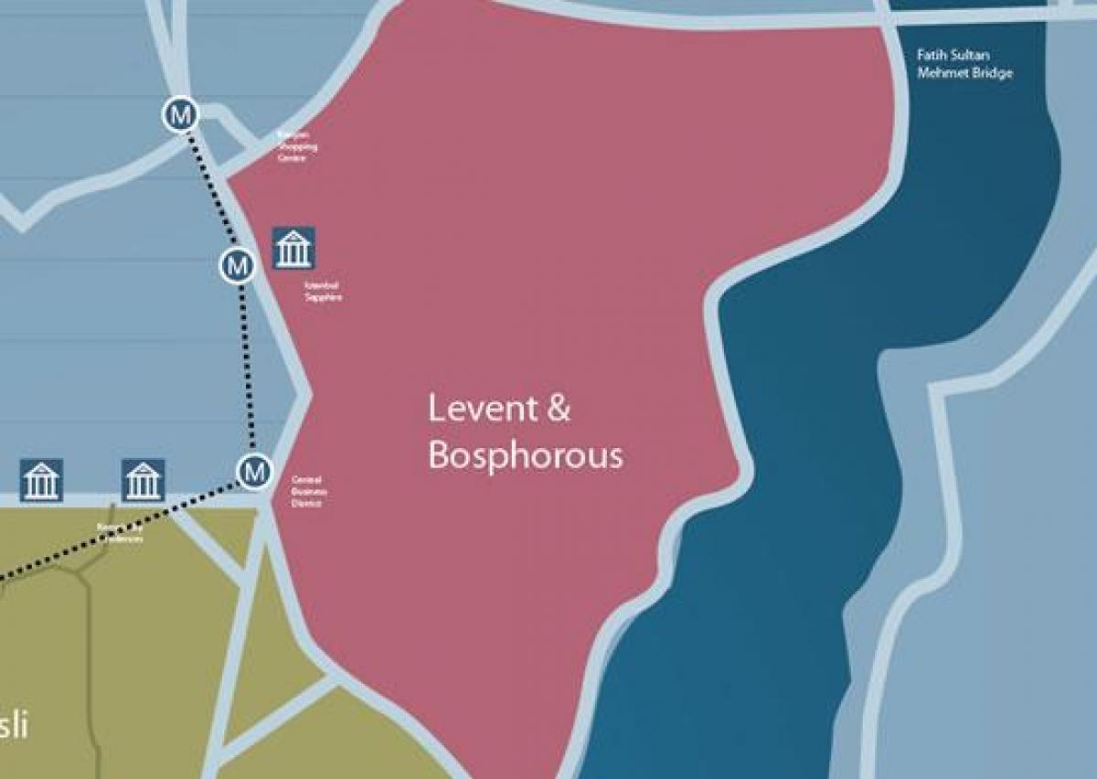 Levent istanbul map - Map of levent istanbul (Turkey)